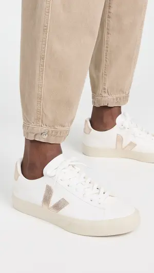 VEJA Campo Sneakers With Metallic Accents - Extra-white_platine