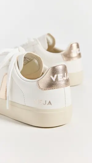 VEJA Campo Sneakers With Metallic Accents - Extra-white_platine