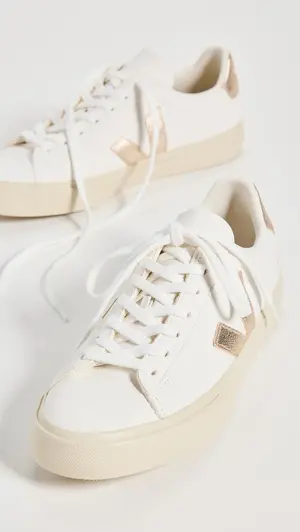 VEJA Campo Sneakers With Metallic Accents - Extra-white_platine