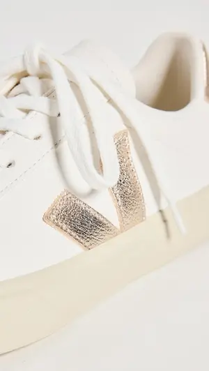 VEJA Campo Sneakers With Metallic Accents - Extra-white_platine