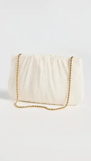 LOEFFLER RANDALL Brit Pleated Pouch - Pearl