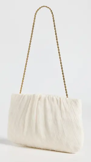 LOEFFLER RANDALL Brit Pleated Pouch - Pearl