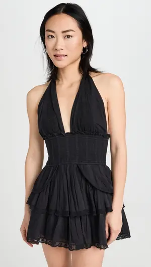 LoveShackFancy Deanna Halter Dress