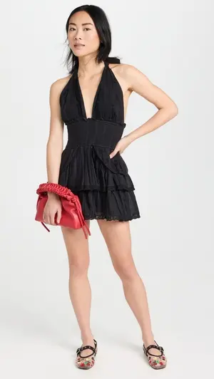 LoveShackFancy Deanna Halter Dress