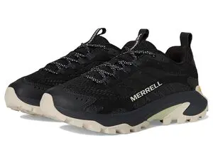 Merrell Moab Speed 2 Low Top Lace Up Athletic Sneakers - Black