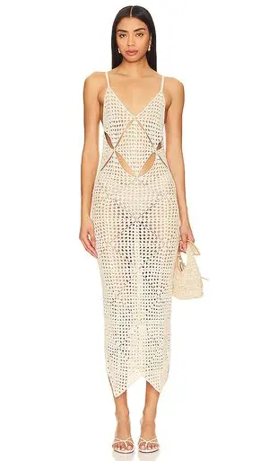 Lpa Odella Crochet Dress In Neutral