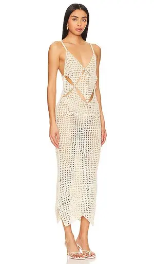 Lpa Odella Crochet Dress In Neutral