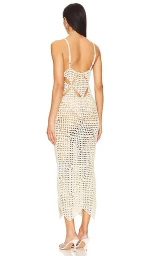 Lpa Odella Crochet Dress In Neutral