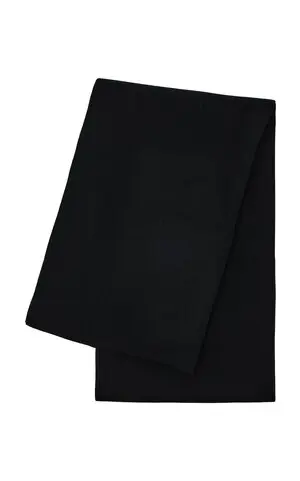 Brandon Maxwell Long Wool Knitted Scarf - Black