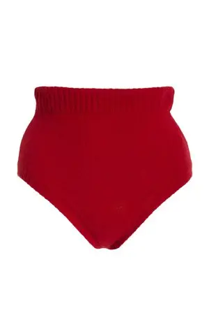 LAQUAN SMITH High-rise Knit Wool-fox Briefs