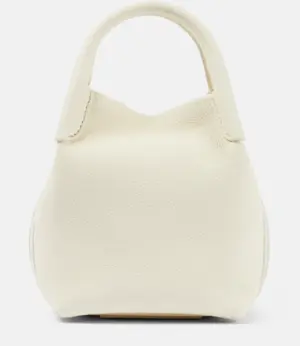 Loro Piana Loro Piana Bale Micro Leather Tote Bag Cream