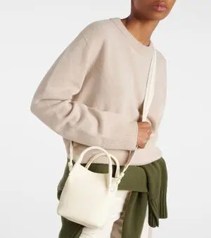 Loro Piana Bale Micro Leather Tote - White