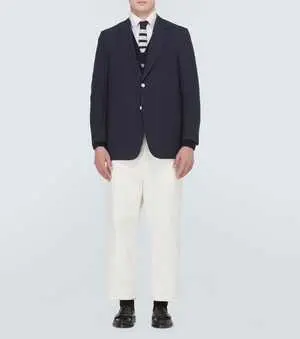 Thom Browne High-rise Cotton Twill Chinos
