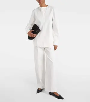 TOTEME Cotton Twill Blouse - White