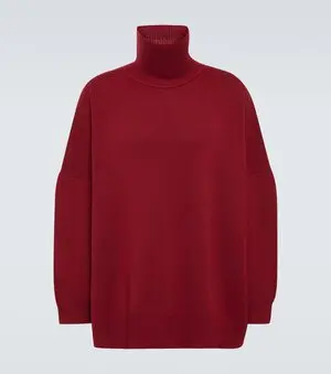 THE ROW Vinicius Cashmere Turtleneck Sweater - Burgundy