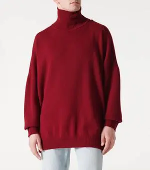 THE ROW Vinicius Cashmere Turtleneck Sweater - Burgundy