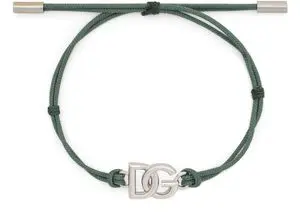 Dolce & Gabbana Dolce & Gabbana Logo Cord Bracelet Green