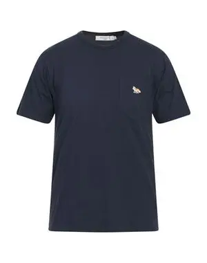 Maison Kitsuné Man T-shirt Grey Size Xs Cotton Blue
