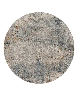 LIVABLISS Cardiff Cdf-2305 Round Area Rug, 6'7 X 6'7 - Gray