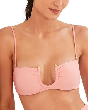 VIX PAULA HERMANNY Solid Bandeau Bikini Top