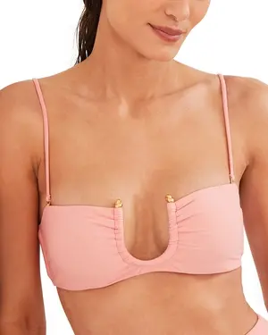 VIX PAULA HERMANNY Solid Bandeau Bikini Top