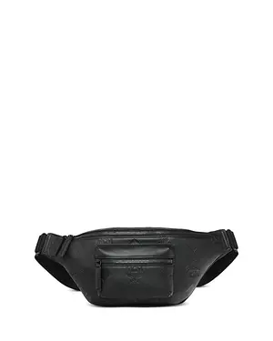 Mcm Fursten Leather Belt Bag - Black