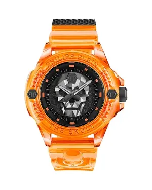 Philipp Plein The $kull Scuba Duba Edition Watch - Black/orange