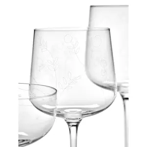 SERAX White Wine Glass Mirtillo Tea Midnight Flowers Marni