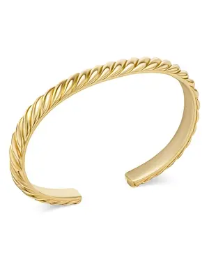 David Yurman Sculpted Cable Cuff Bracelet - Gold