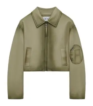 Loewe Cropped Leather Jacket