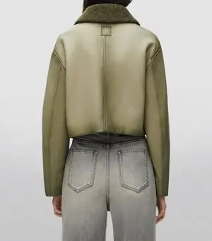 Loewe Cropped Leather Jacket