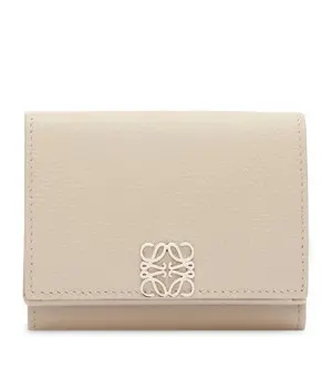 Loewe Leather Anagram Trifold Wallet - White