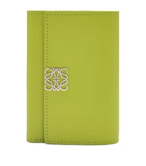 Loewe Leather Anagram Vertical Wallet Green