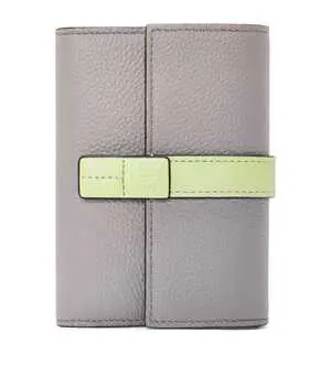 Loewe Leather Anagram Vertical Wallet Grey