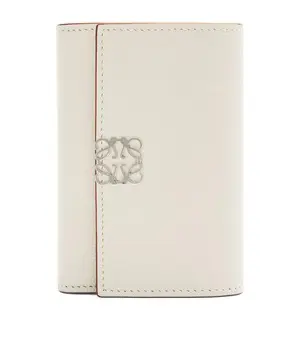Loewe Leather Anagram Vertical Wallet White