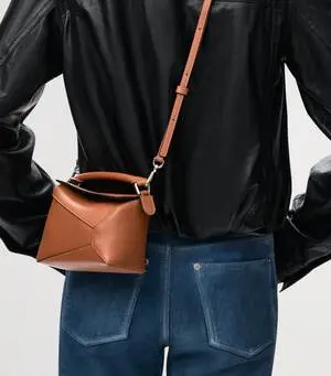 Loewe Leather Puzzle Edge Top-handle Bag - Brown