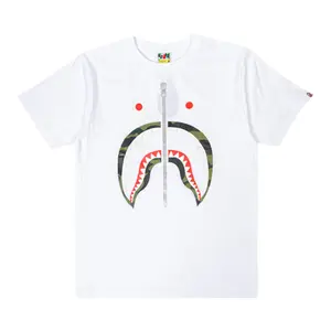 A BATHING APE 1st Camo Shark Tee - White