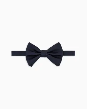 Giorgio Armani Large Silk-blend Bow Tie - Blue
