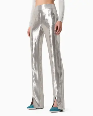 Giorgio Armani Silk And Lurex-blend Trousers