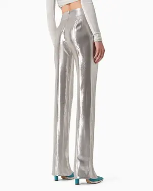 Giorgio Armani Silk And Lurex-blend Trousers