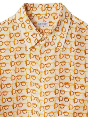 Burberry Silk Poplin Shirt - Orange