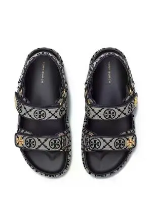 Tory Burch Kira Sport T Monogram Sandals - Neutrals