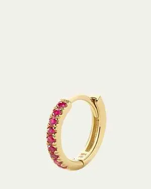 Alison Lou 14k Yellow Gold Huggie Earring - Ruby