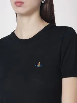 VIVIENNE WESTWOOD Ribbed Crew Neck Sweater - Black