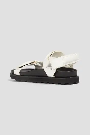 JIL SANDER Leather Sandals - Ecru
