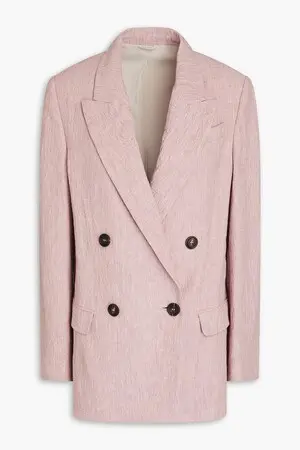 Brunello Cucinelli Double-breasted Linen Blazer