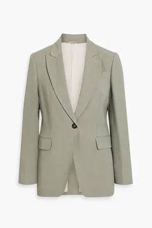 Brunello Cucinelli Twill Blazer - Sage Green