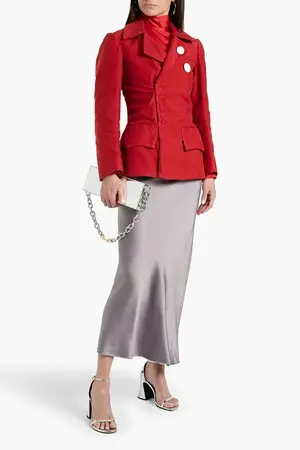 MAISON MARGIELA Button-embellished Cotton Peplum Jacket