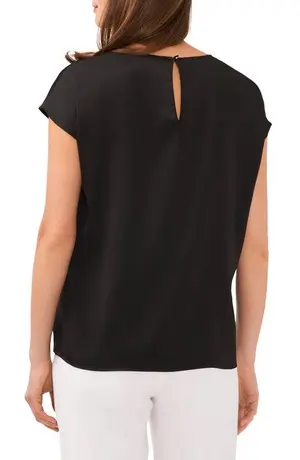 Halogen Dolman Sleeve Jewel Neck Top - Rich Black