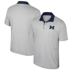 COLOSSEUM Michigan Wolverines Big & Tall Tuck Striped Polo